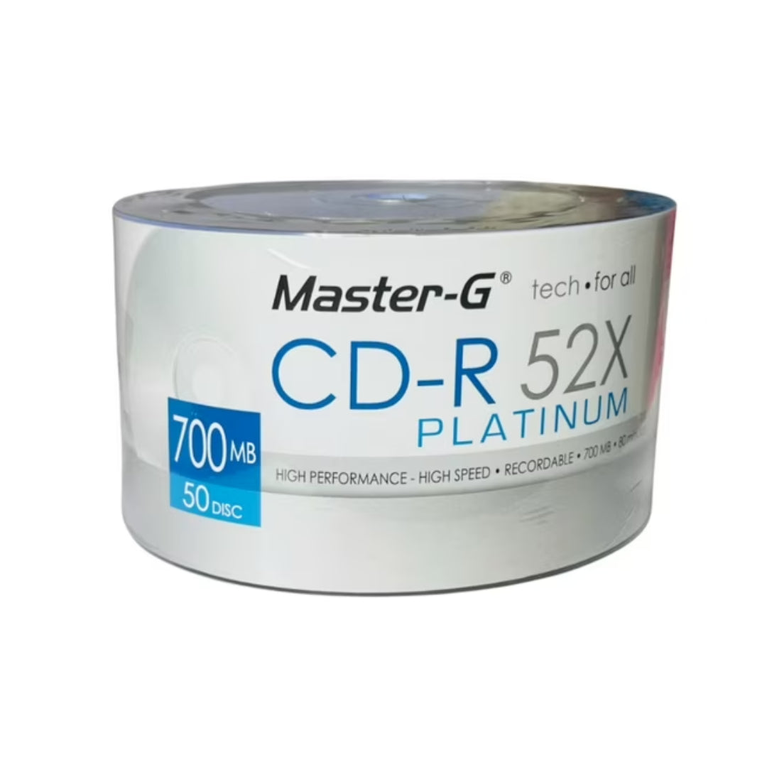 PACK DE 50 CD-R 52X MASTER-G – Fotosol