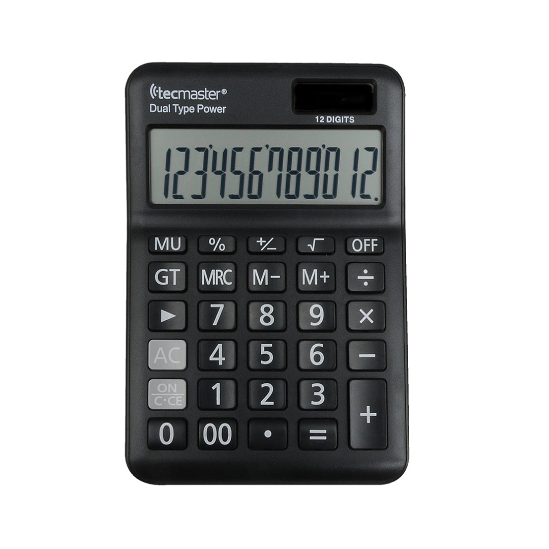 CALCULADORA CON PANEL SOLAR 12 DIGITOS TECMASTER TM-100558 – Fotosol