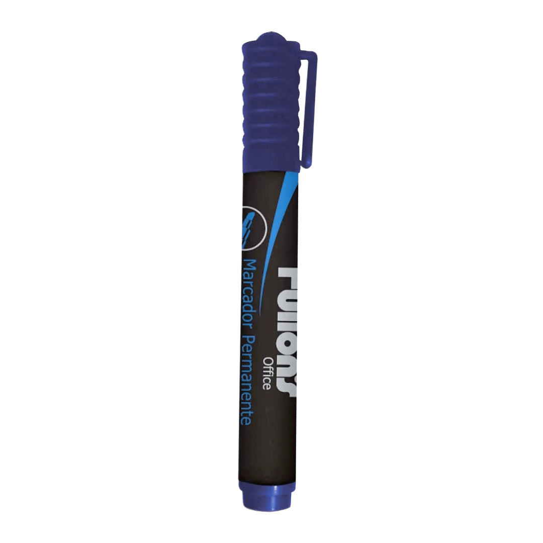 MARCADOR PERMANENTE PUNTA BISELADA AZUL FULTONS (CAJA 12 UNIDADES ...