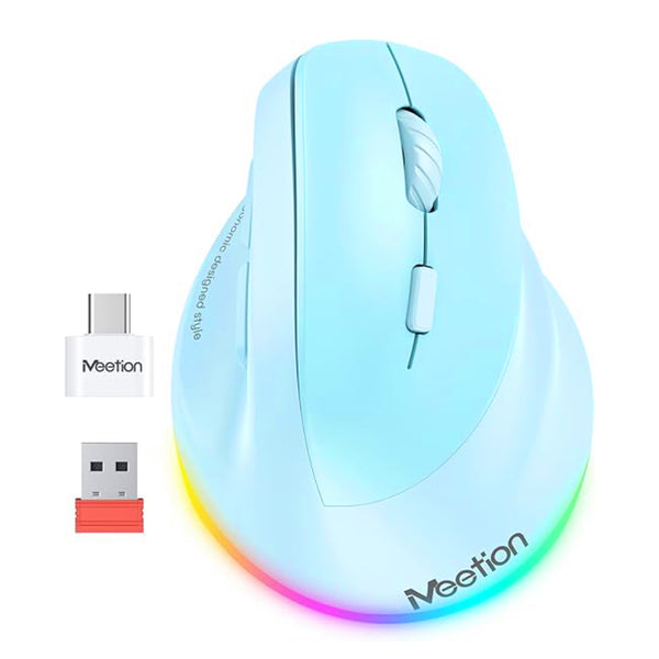 MOUSE ERGONOMICO BT/INAL AZUL BTM010R MEETION - Fotosol