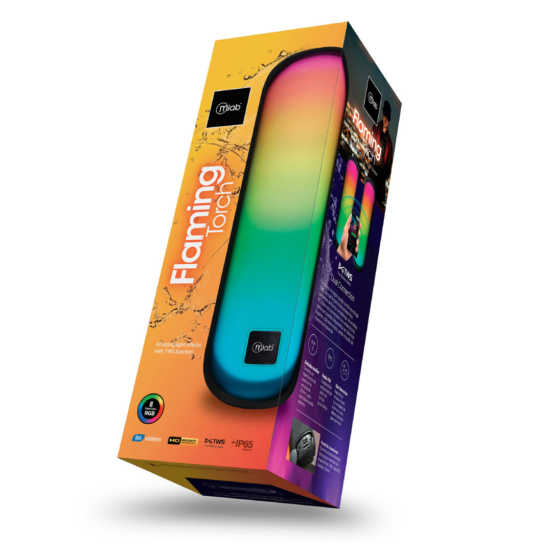 PARLANTE BT FLAMING TORCH MLAB 9302 – Fotosol