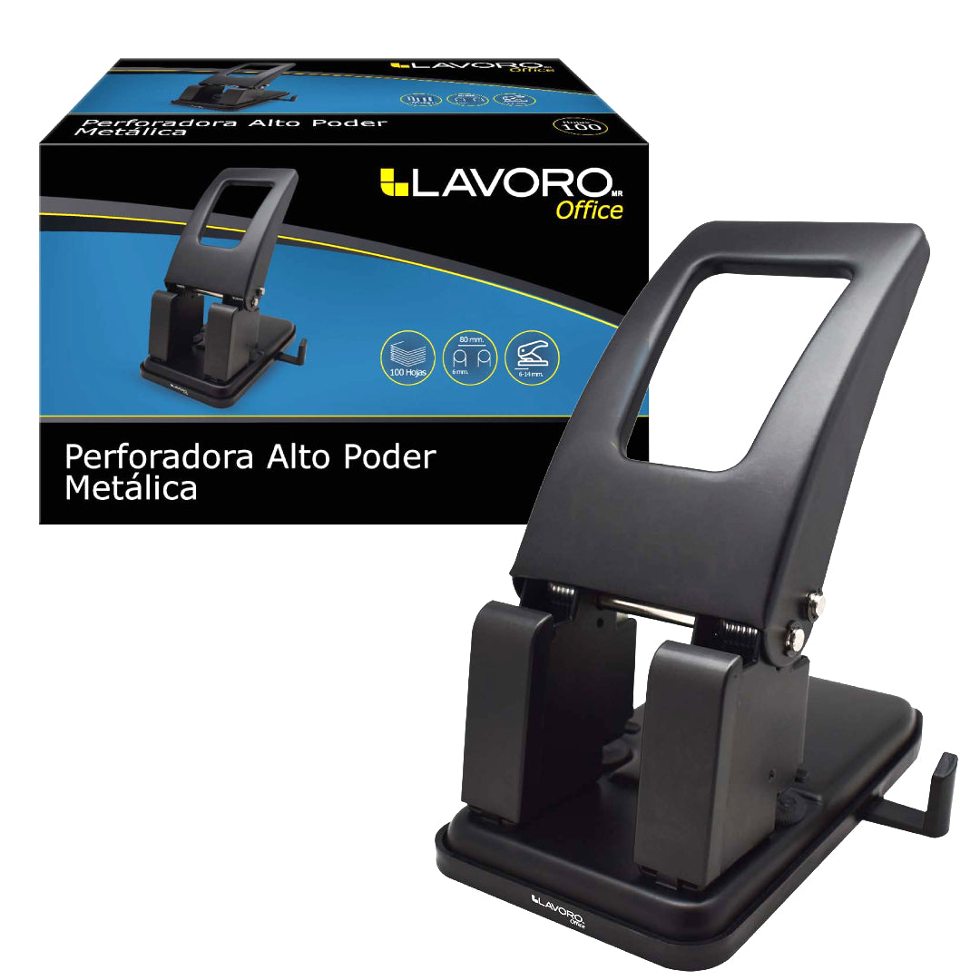PERFORADORA ALTO PODER METALICA 100 HOJAS LAVORO 525274 – Fotosol