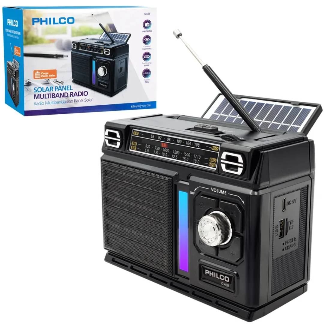 RADIO BT AM/FM/SW PANEL SOLAR PHILCO ICX68 – Fotosol