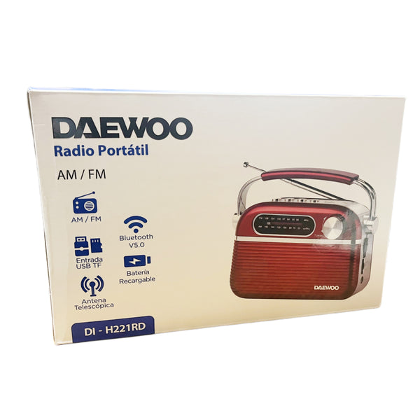 RADIO PORTATIL AM/FM DI-H221RD DAEWOO - Fotosol